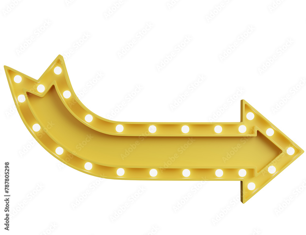 3d render of billboard light bulb with arrow shape. Stock Photo | Adobe ...