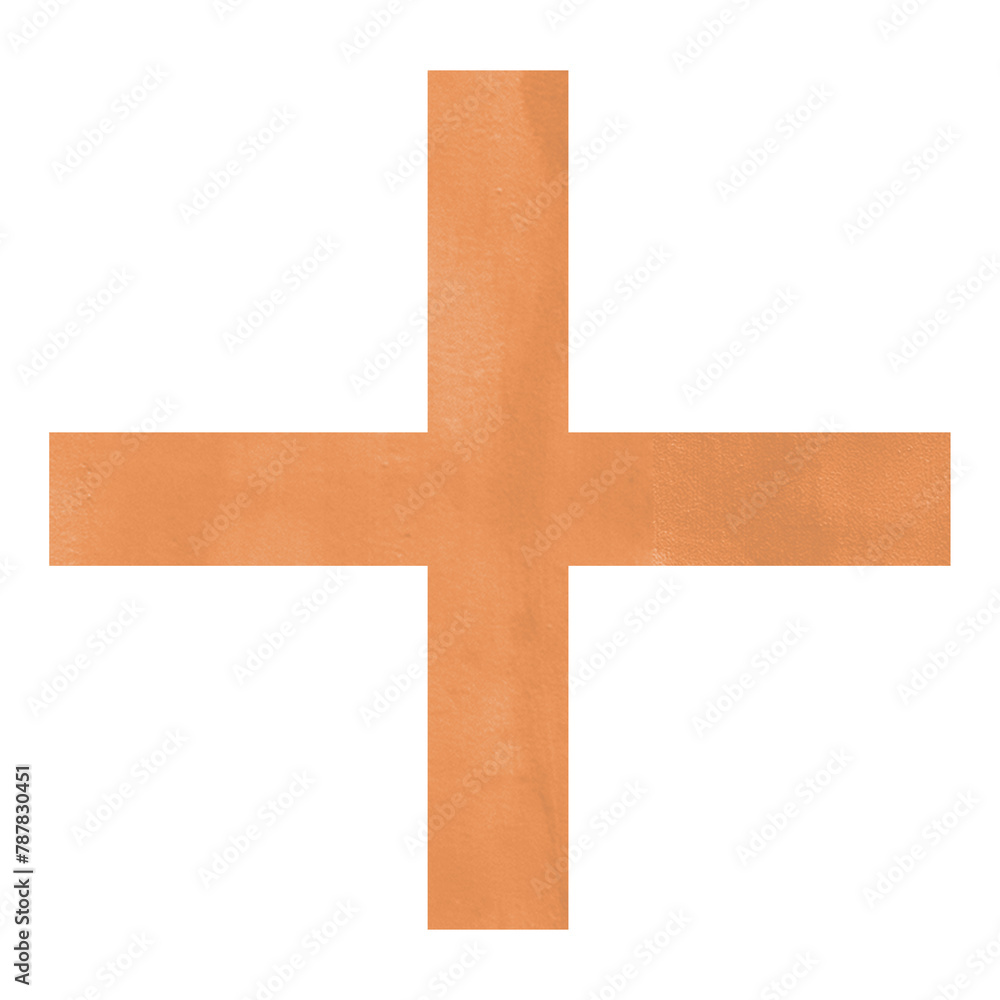 Orange plus png sign, transparent background Stock Illustration | Adobe ...