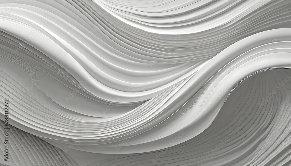 Stock-Foto „White 3 d background with wave illustration, beautiful ...