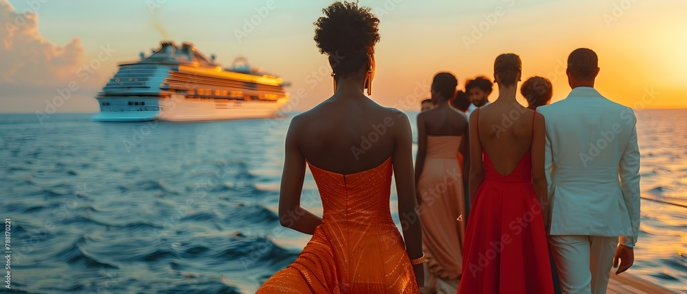 Elegance at Sea: Anticipation of a Voyage. Concept Nautical Theme ...