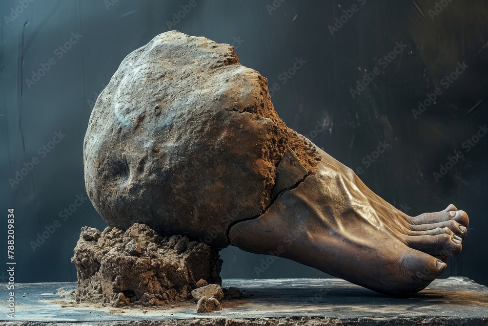 A surprising sight of a large rock with a foot sticking out becomes the ...