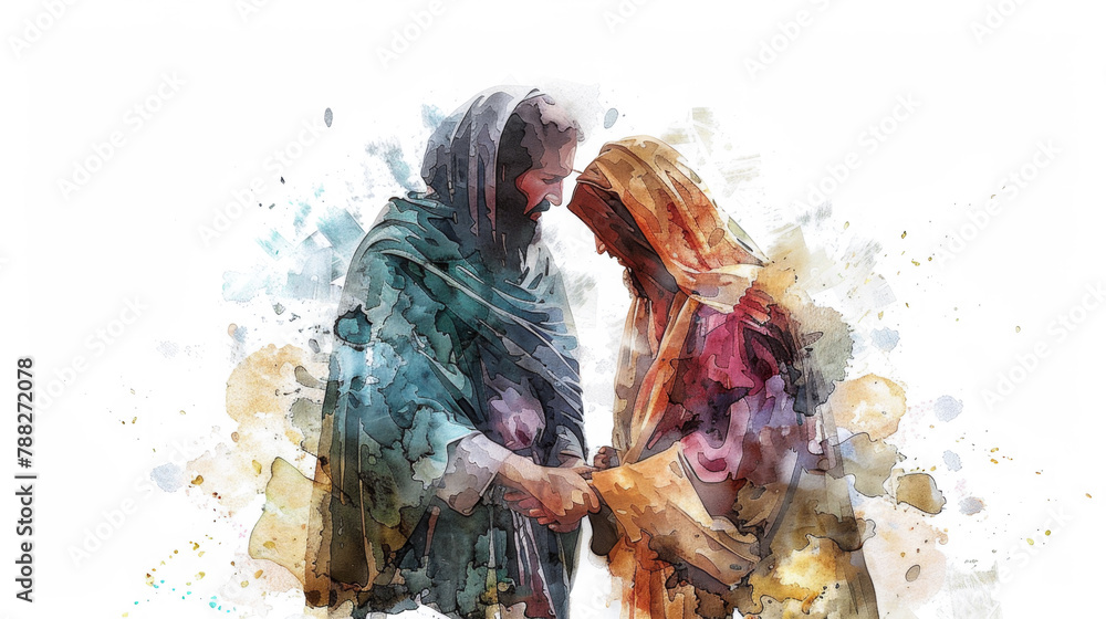 Jesus providing comfort to Mary and Martha after Lazarus' passing ...