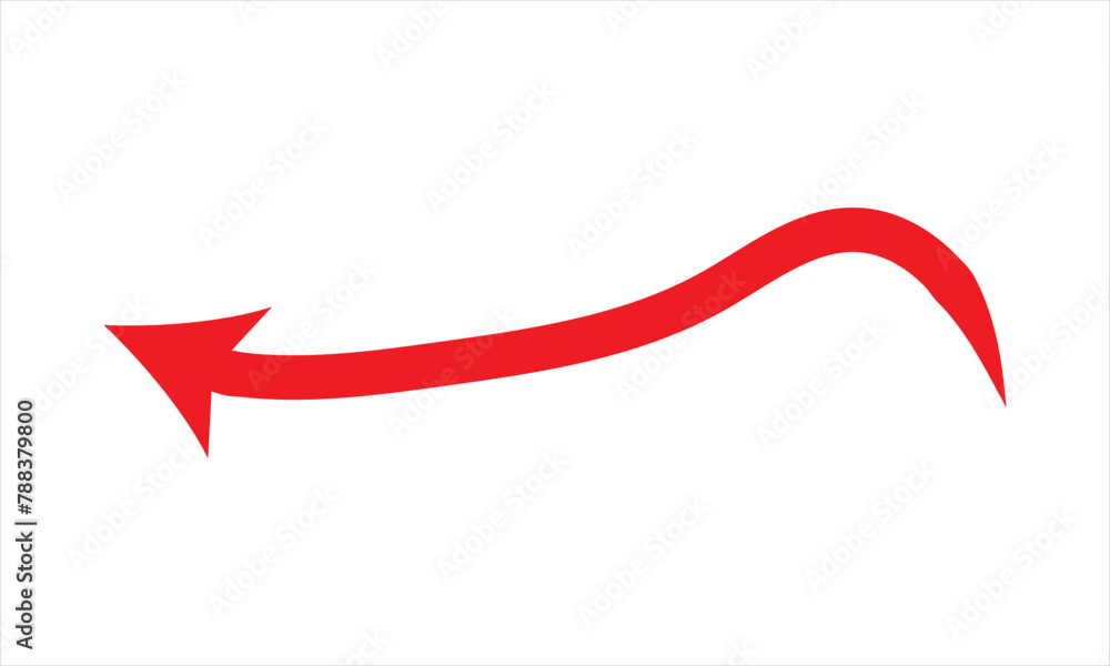 curly arrows isolated on a white background. Arrows of various shapes ...