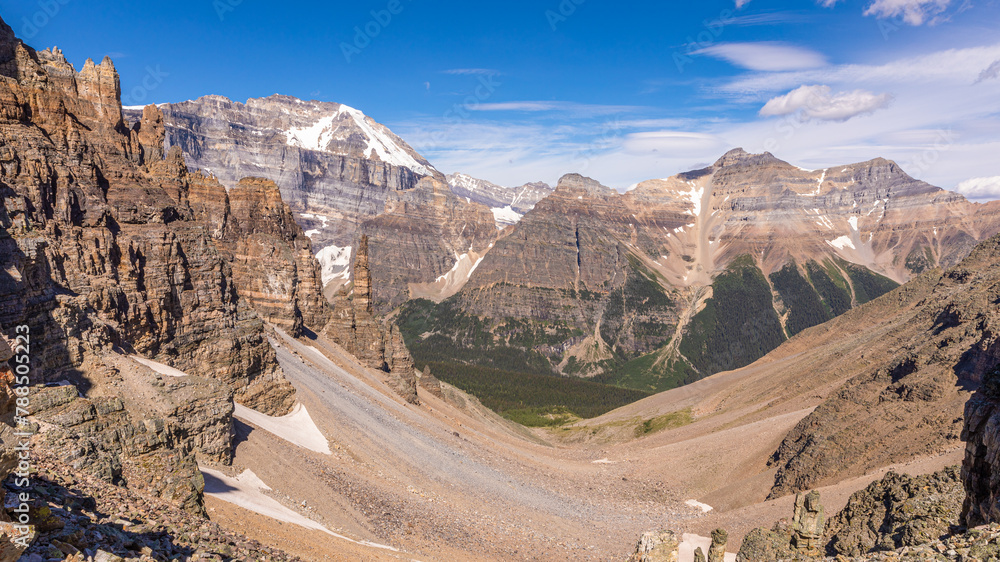 View of the Paradise Valley on the other side of the Sentinel Pass and ...