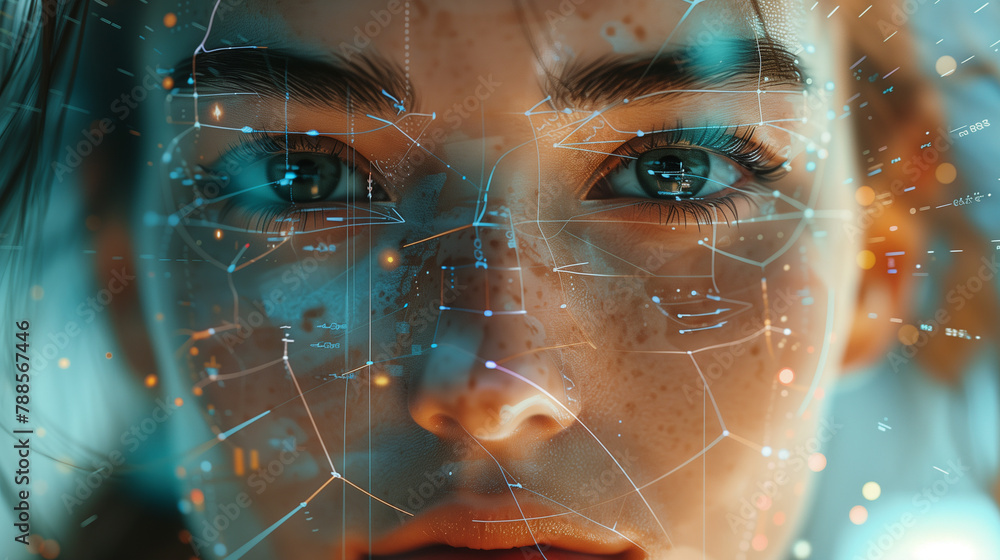 AI-powered facial recognition, unmasking deepfakes by analyzing facial features in a sea of ...