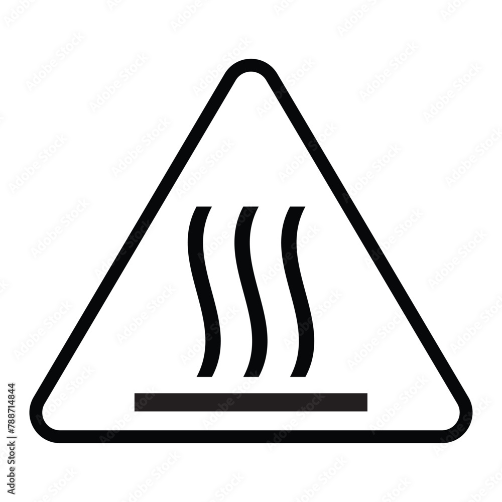 Triangle Warning Sign, Burn Hazard, Hot Surface Symbol vector ...