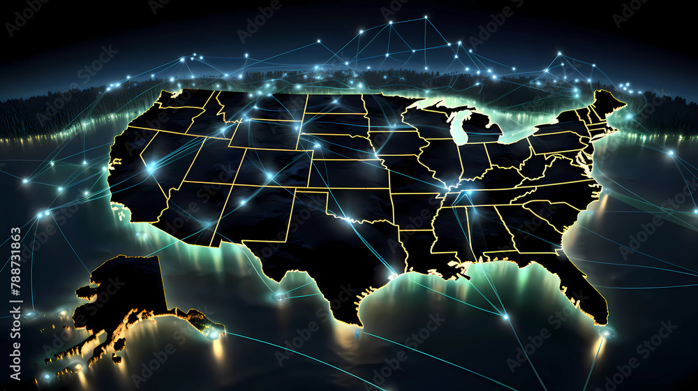 NIS2 featuring a map or network diagram illustrating the United States ...