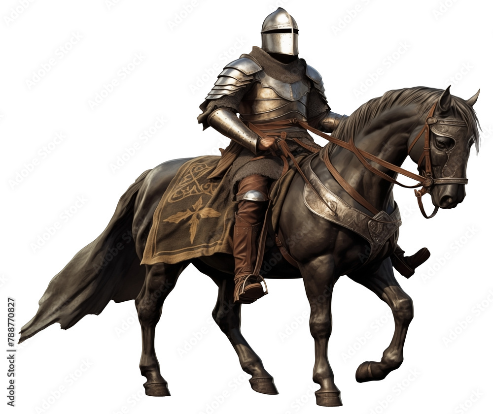 horseman knight PNG riding a horse isolated on white and transparent ...