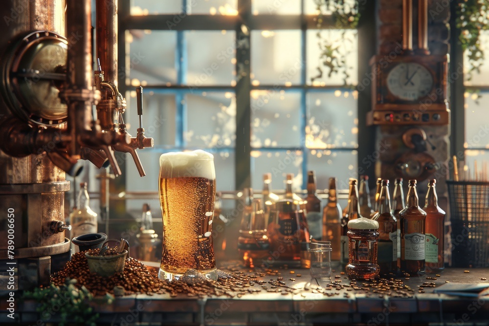 craft beer, from mashing the grains to fermenting the wort and bottling ...
