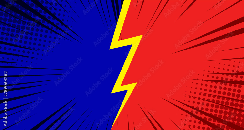 Versus comic frame. Vs comics book clash frames halftone stripes ...