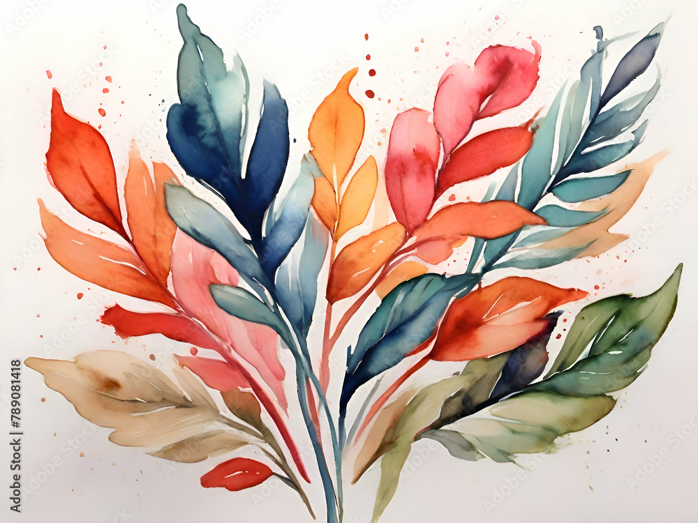 pattern with flowers, leaves. Editable art template, Poster flyer ...