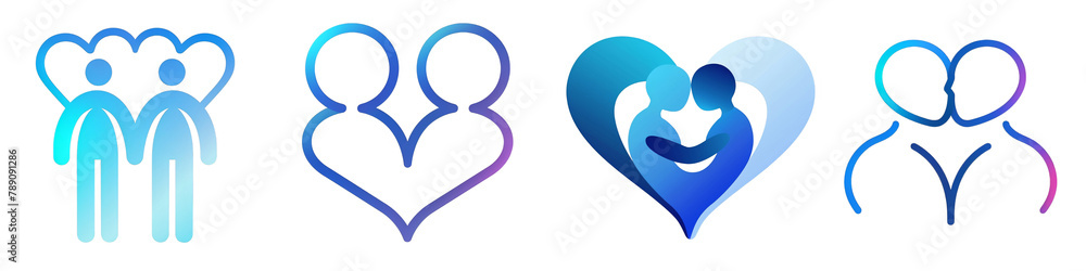 Relationship clipart collection, symbol, logos, icons isolated on ...