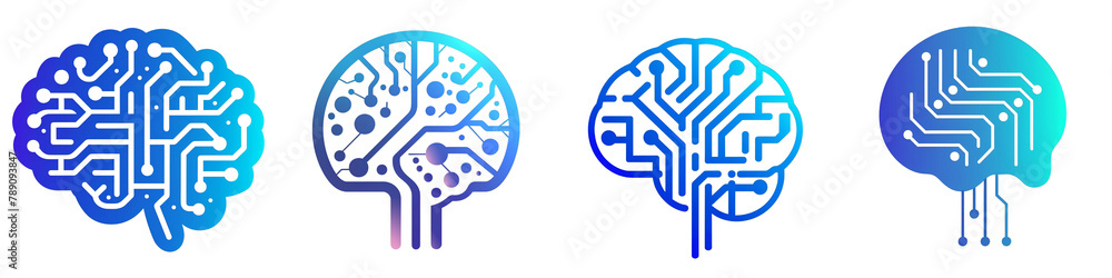 Machine Learning clipart collection, symbol, logos, icons isolated on ...