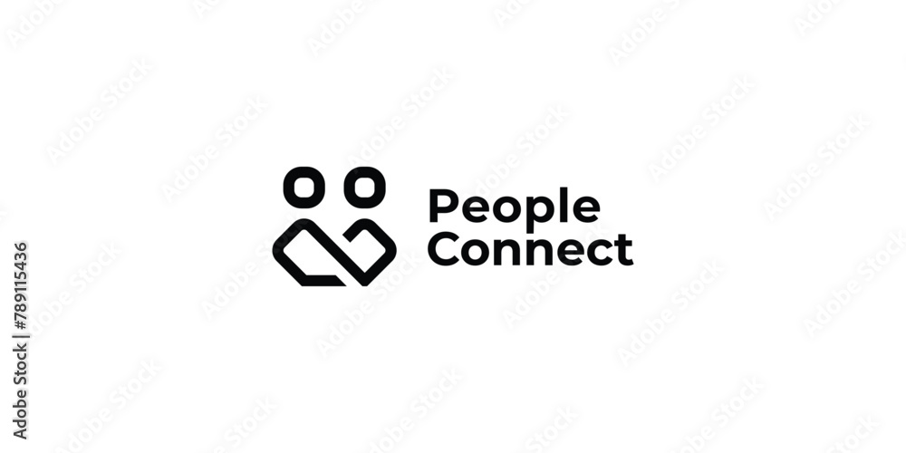 Creative People Connect Logo. Minimal Together Unity Logo Diversity ...