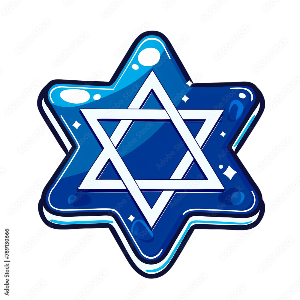 Magen david star on transparent background. Religious Judaism and ...