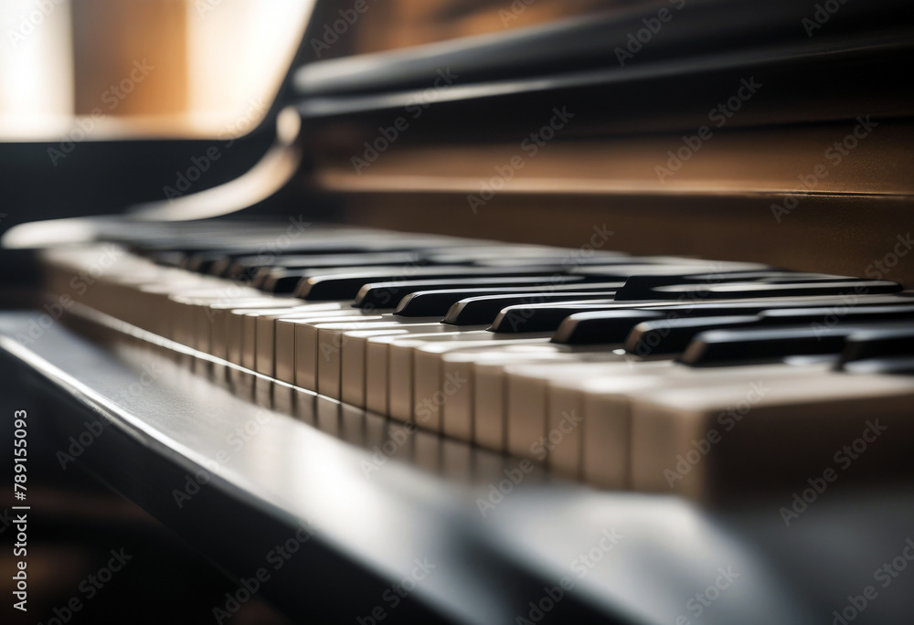 keyboard side view piano music key instrument black white musical ...