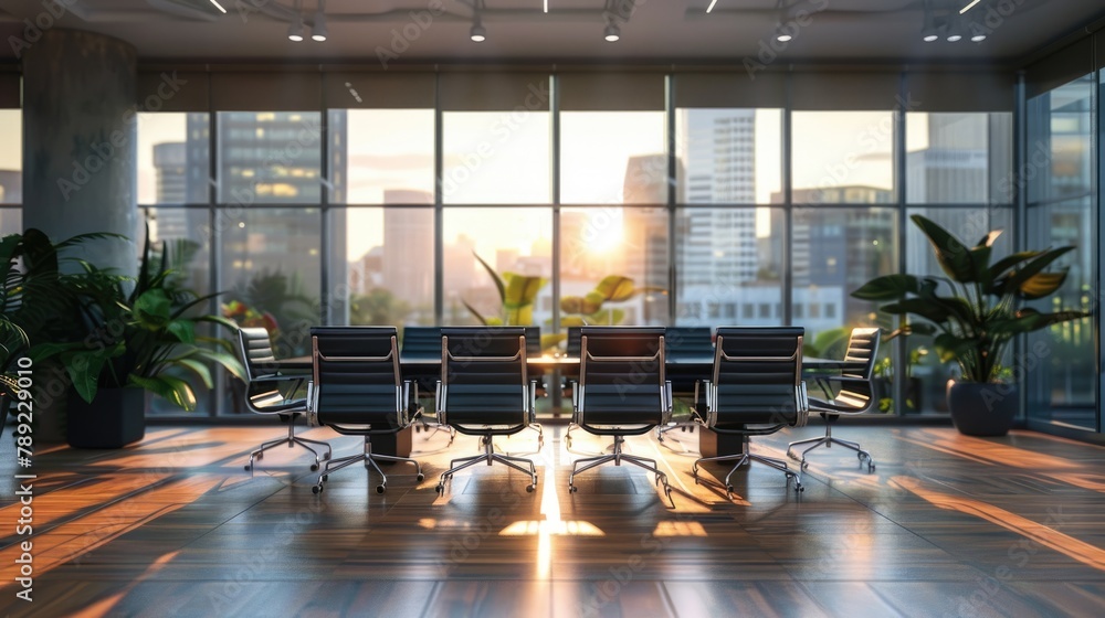 Zoom Virtual Background - Conference Room with Natural Interior for ...