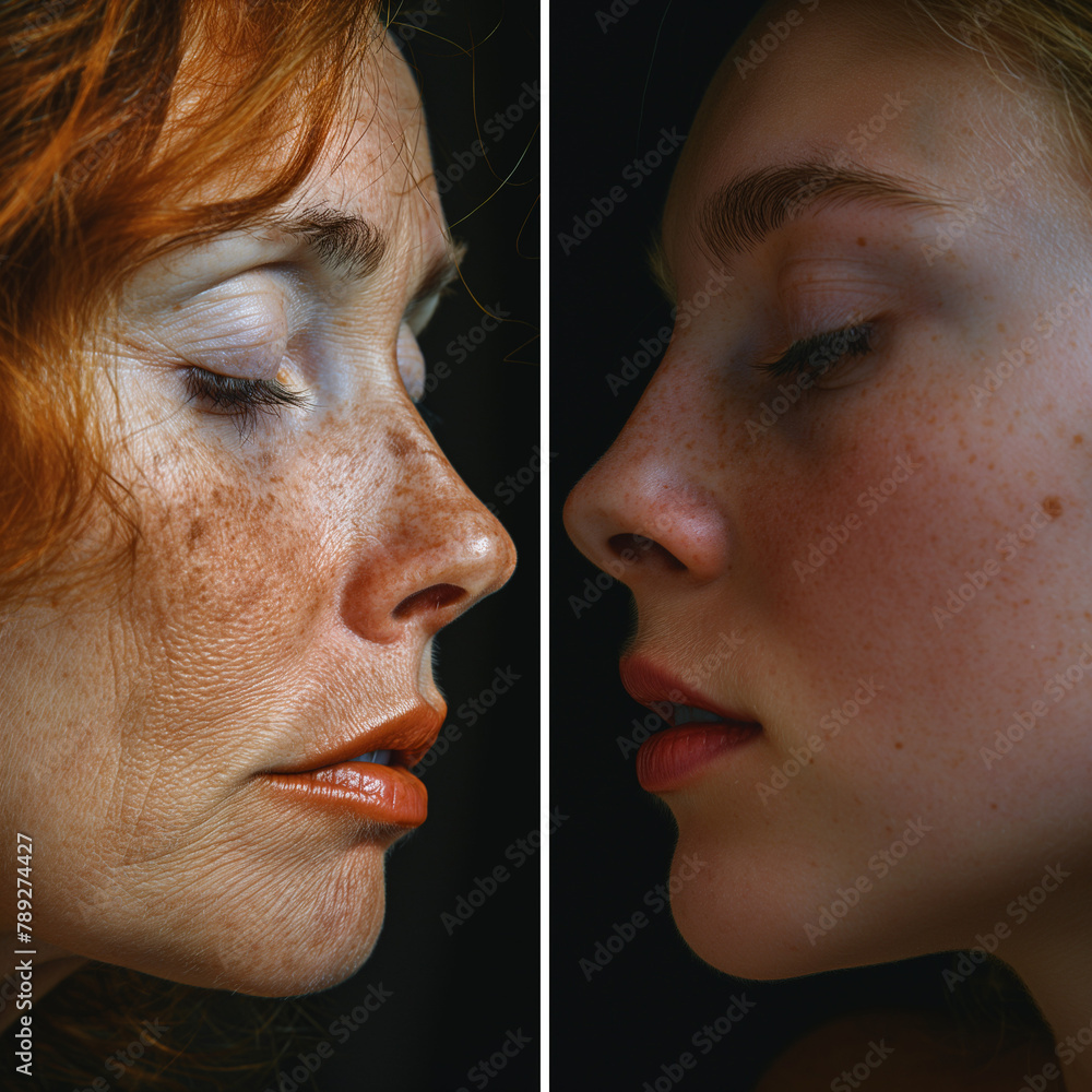 side by side comparison showcasing the remarkable improvement in a old ...