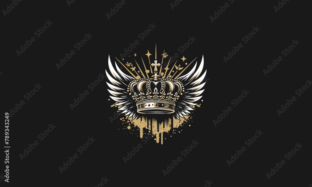 crown with wings vector illustration artwork design Stock Vector ...