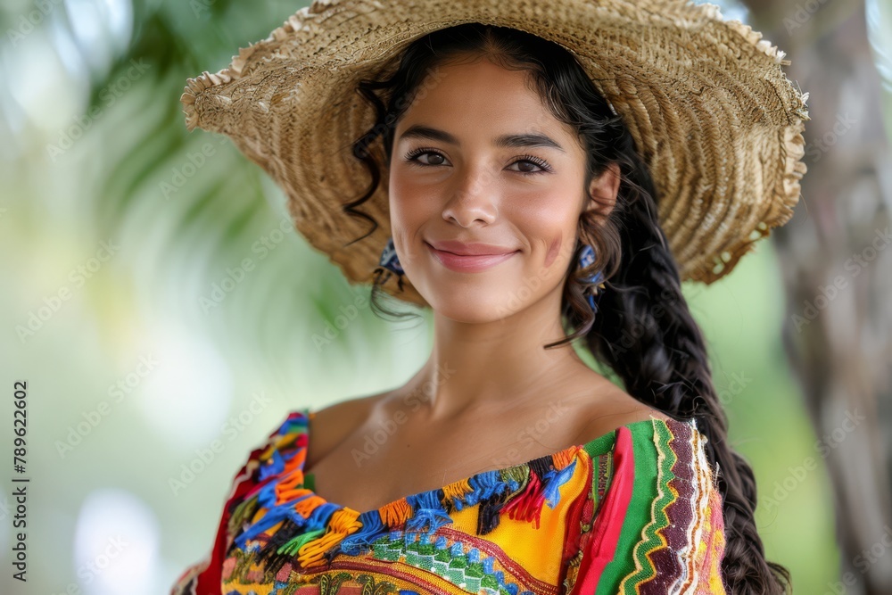 Brazilian woman in typical clothes. Festa Junina clothes. Brazilian ...