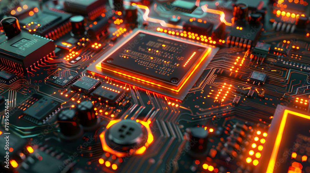 A magnified image of an innovative resistor on the mainboard ...
