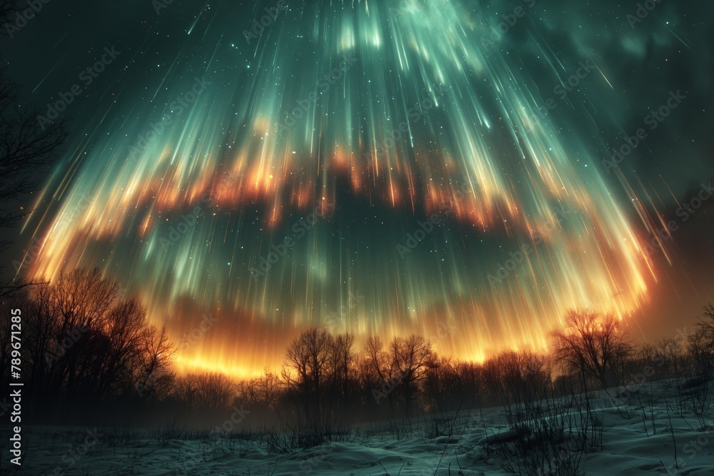 The Northern Lights illuminate the sky with bright, magical colors ...