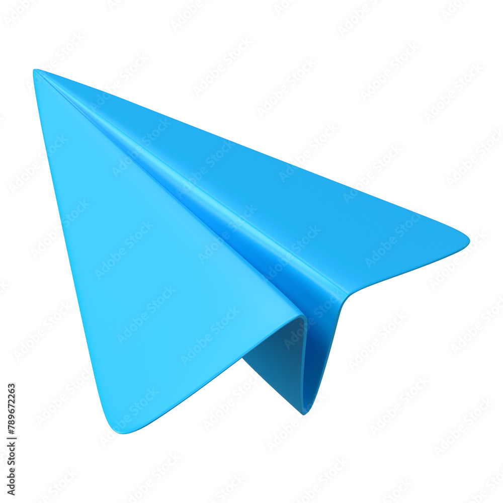 Blue paper plane png element, 3d clipart, business graphic on ...