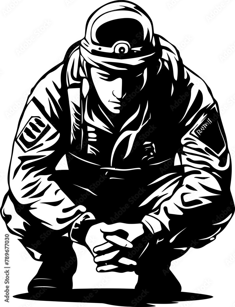Guardian Gratitude Kneeling Soldier Symbol Emblem Courageous Call ...