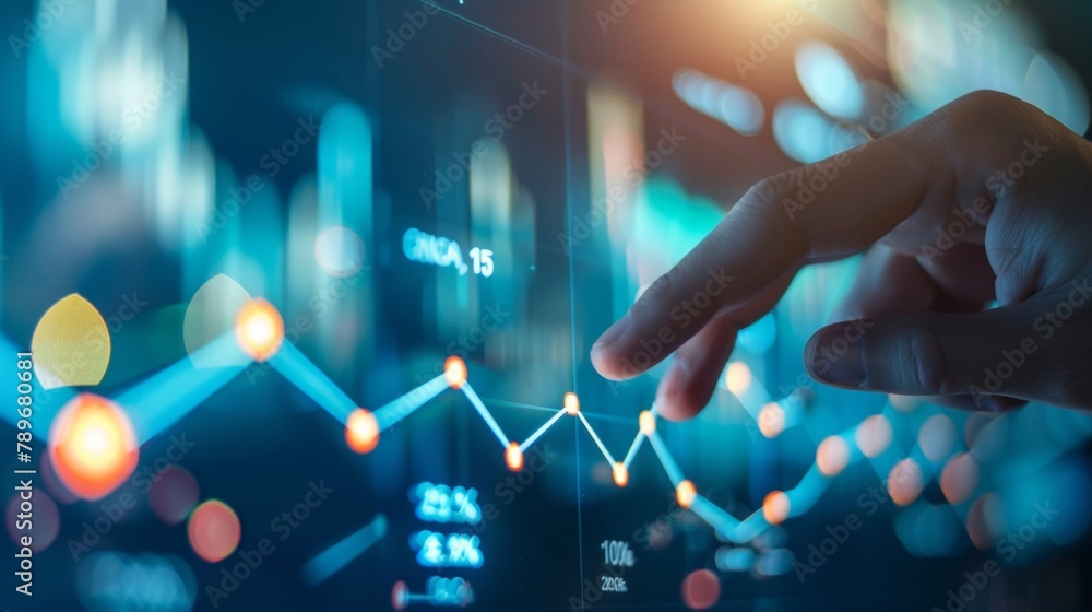 Defocused background image of a graph charting the steady increase in ...