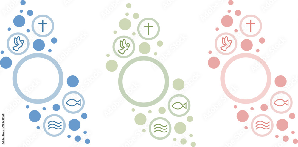 Taufsymbole Bubbles Stock Vector | Adobe Stock