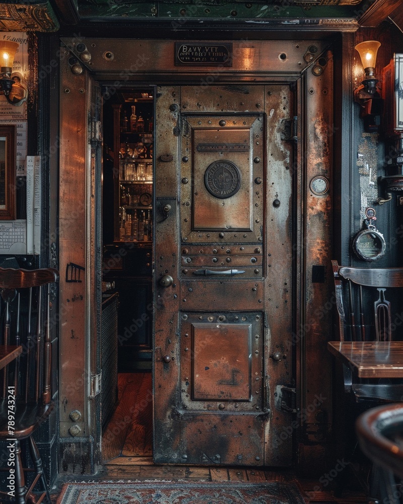 Classic speakeasy, hidden doors and password entry, prohibition era ...