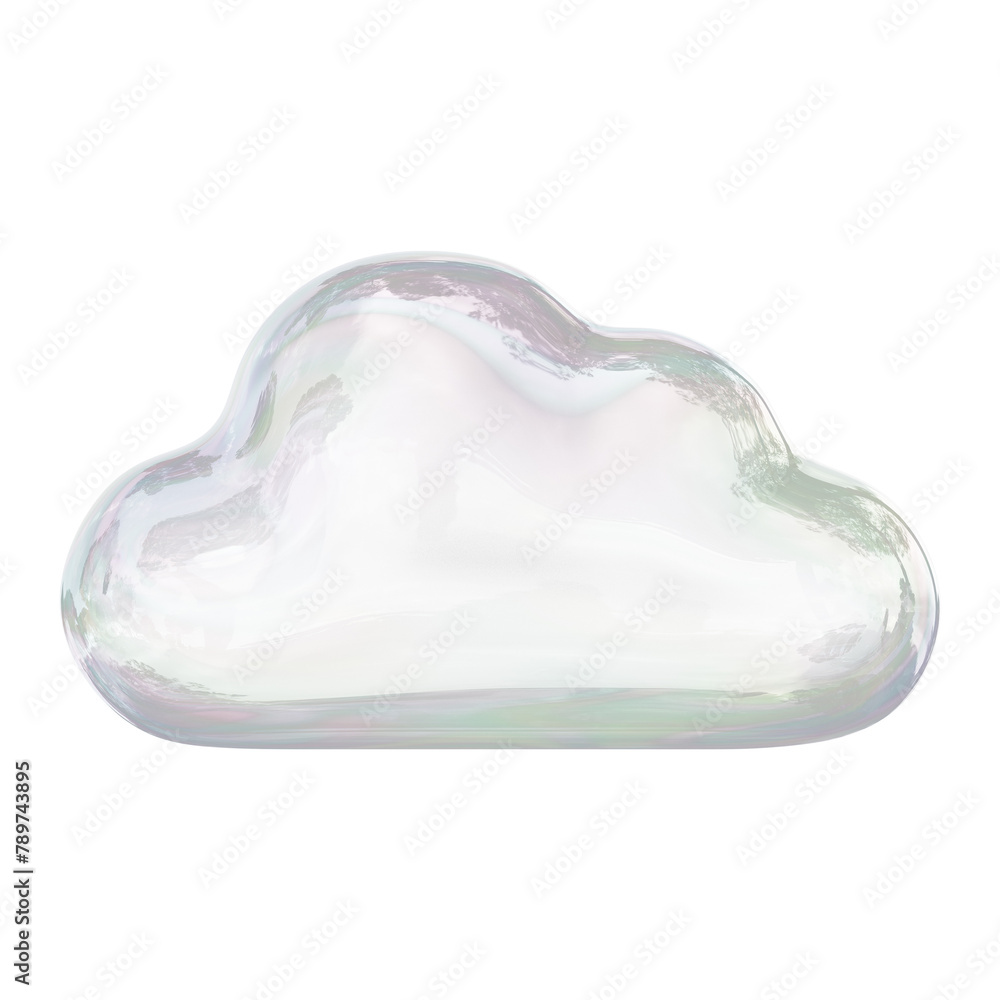 Transparent cloud png icon sticker, 3D rendering Stock Illustration ...