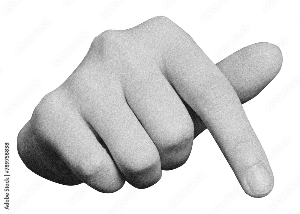 Finger pointing down png sticker, hand gesture, transparent background ...