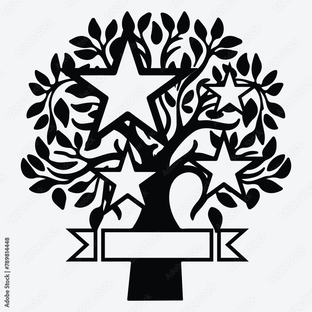 Family Tree Laser Cut Design Stock Vector | Adobe Stock