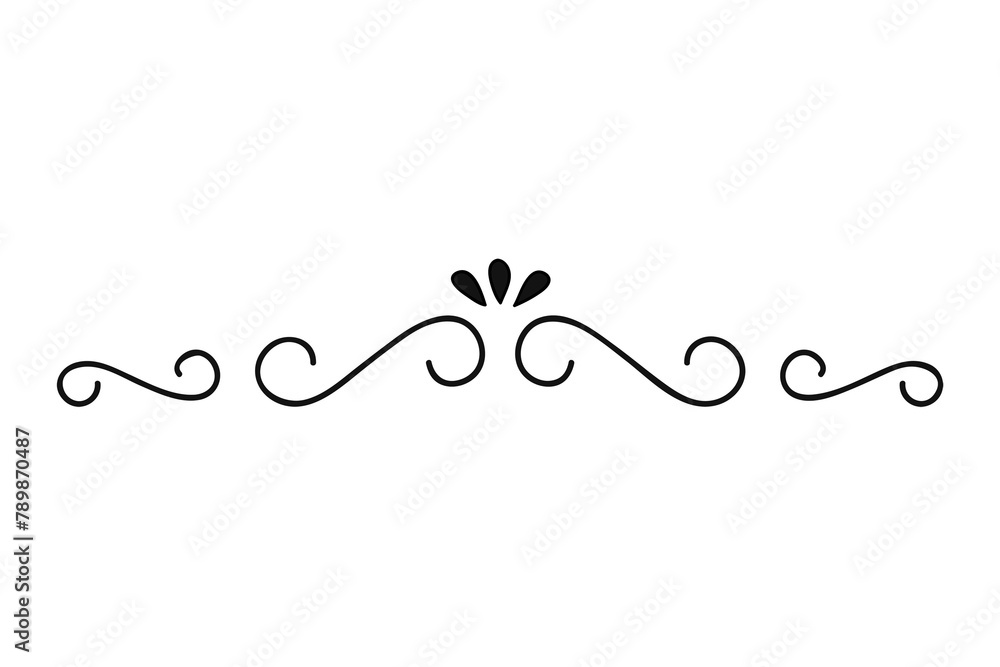 Flourish divider png, clipart doodle style Stock Illustration | Adobe Stock
