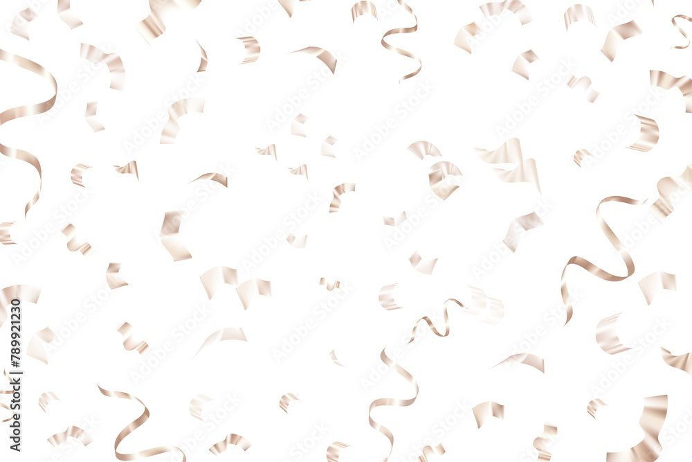 Png rose gold ribbons 3D border on transparent background for birthday ...