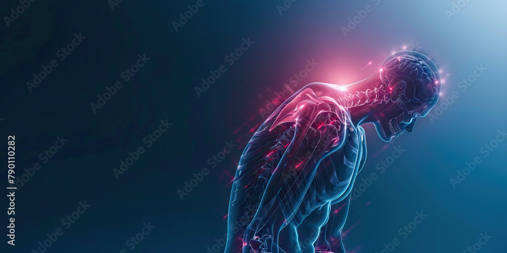 Ilustración de Stock Persistent Back Pain: The Lumbar Discomfort and ...