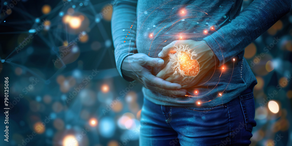 Illustration Stock Kidney Stone Agony: The Flank Pain and Urinary ...