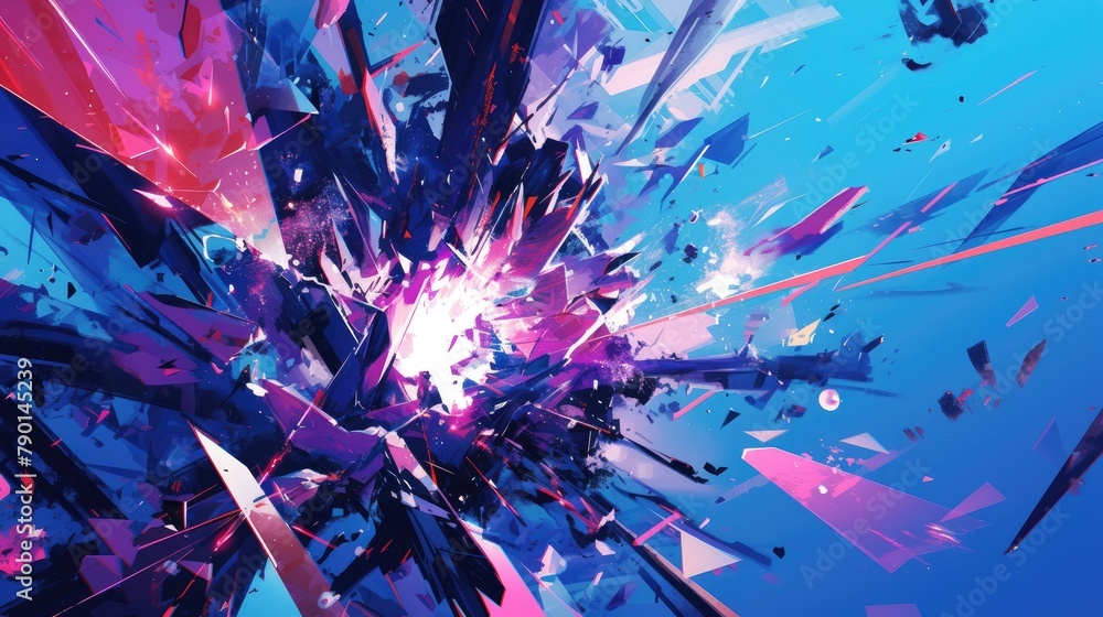 Illustration Stock Experience the vibrant hues of a dynamic 2d ...