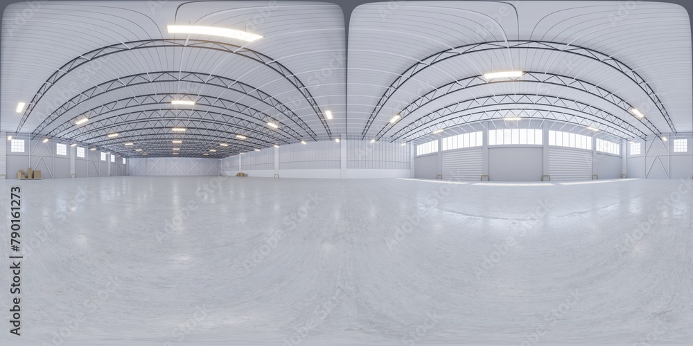 Full spherical hdri panorama 360 degrees of empty exhibition space ...