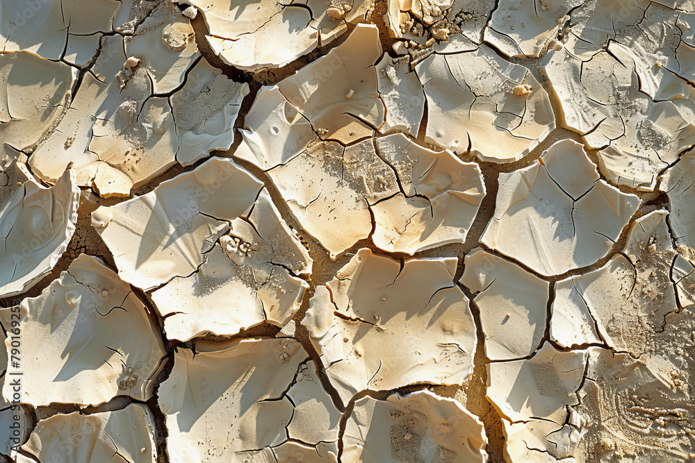 Cracked dry earth texture, parched soil representing drought ...