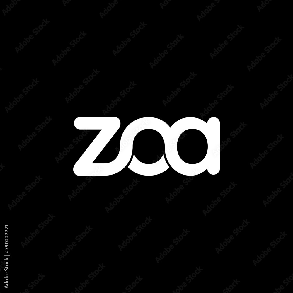 ZOA letter monogram typography logo Stock Vector | Adobe Stock
