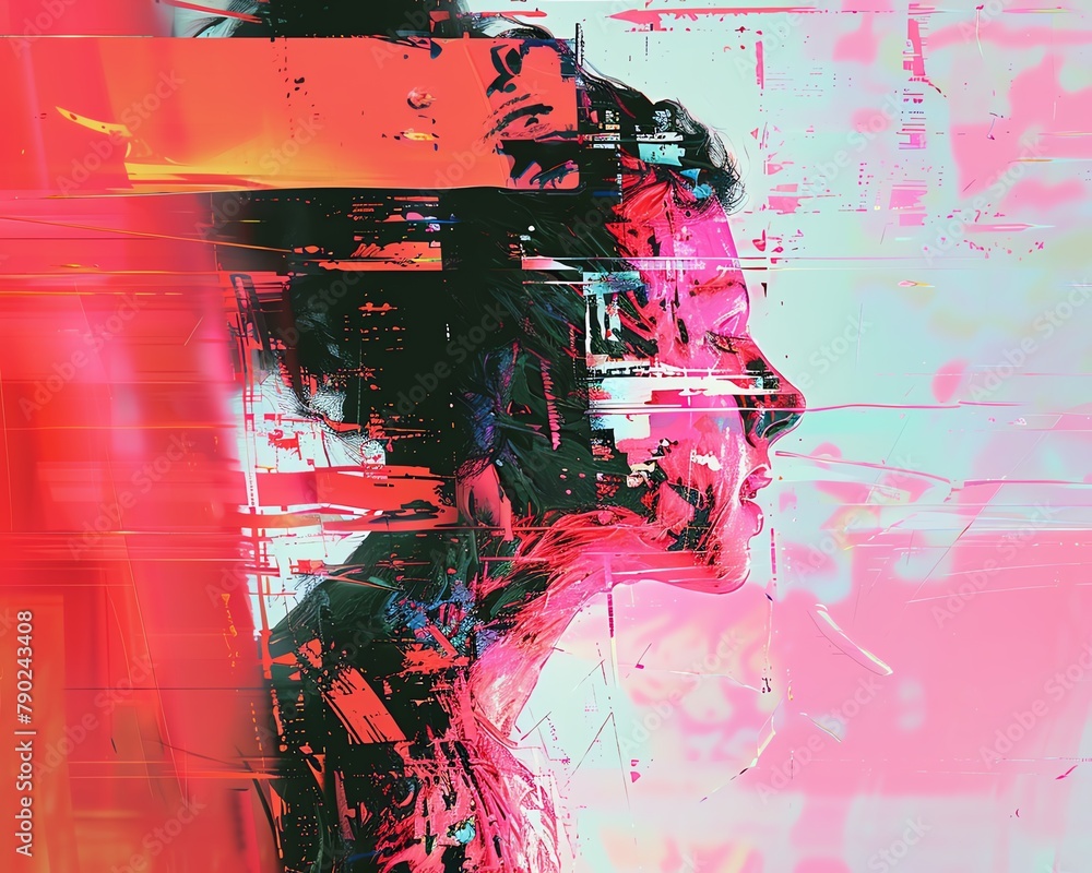 Visualize Long Shot Care through a modern glitch art interpretation ...