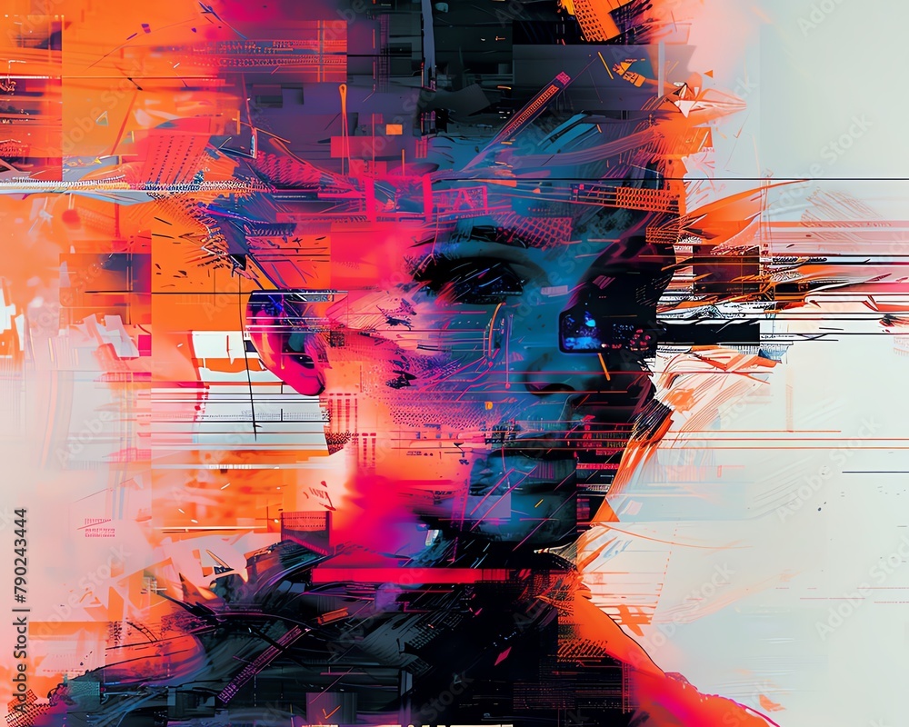 Visualize Long Shot Care through a modern glitch art interpretation ...