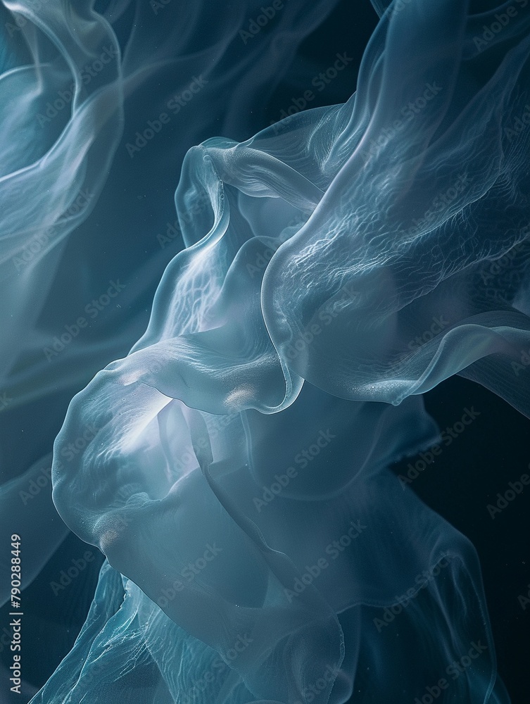 Silken Transformation Cinematic Image of Jellyfish Morphing into ...
