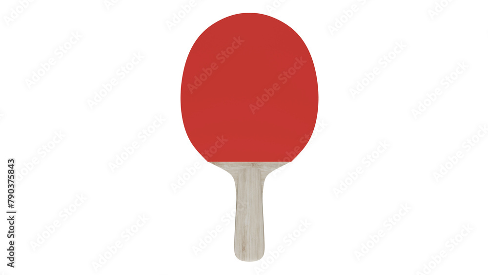 Red racket for table tennis isolated on transparent and white ...