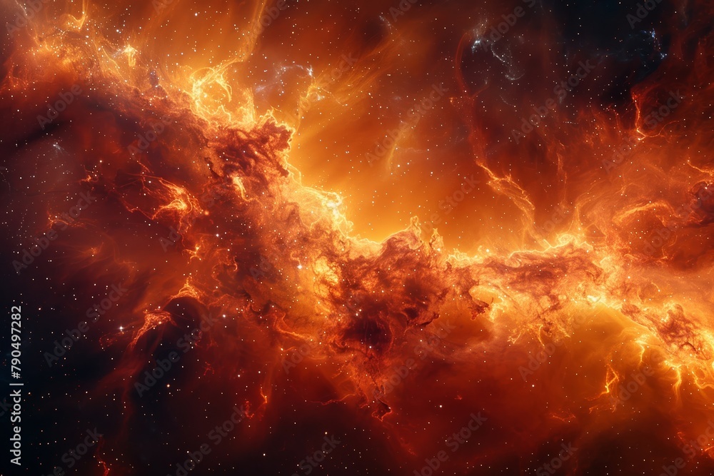 In the vast cosmic void, a dark supernova explodes with mesmerizing ...