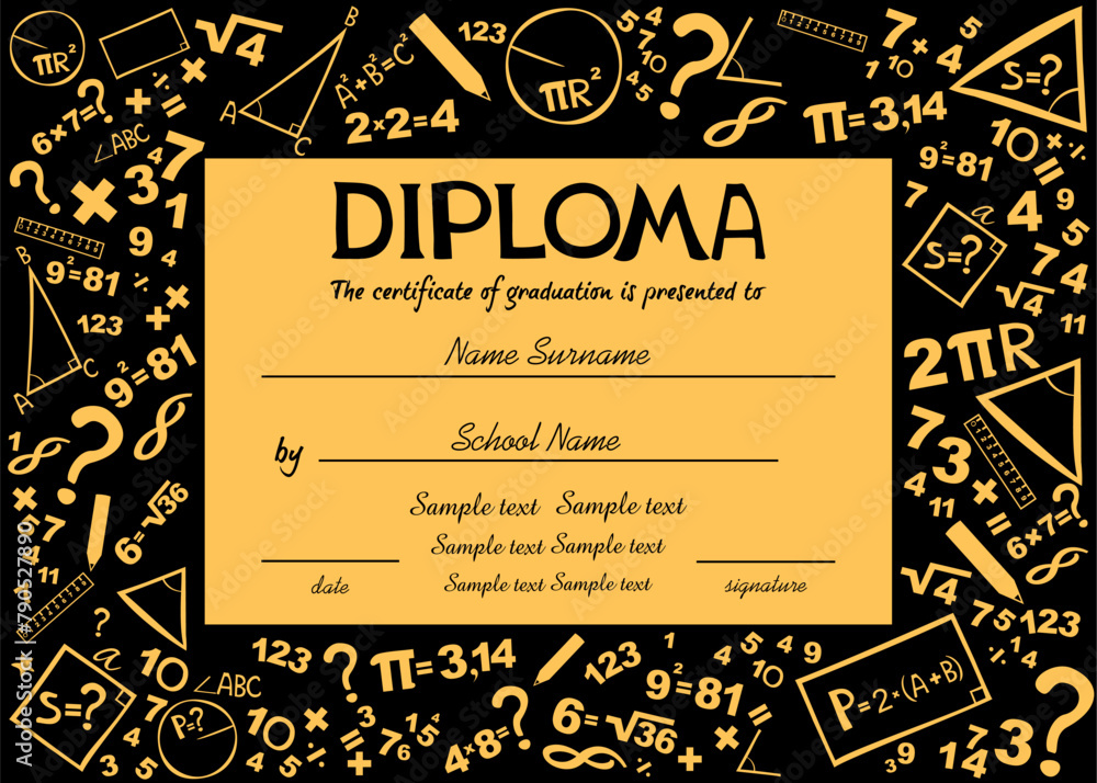 Certificates kindergarten and elementary, Preschool Kids Diploma ...