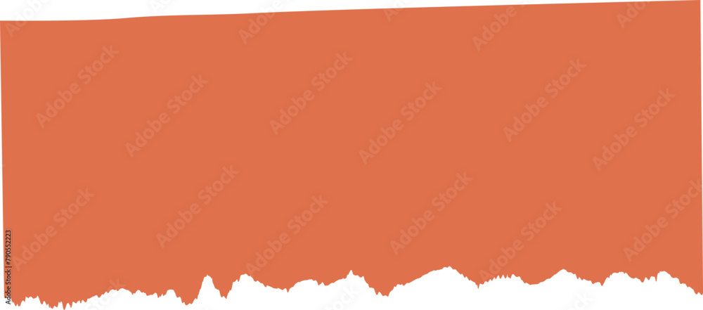 Vintage Paper Cut design, Ripped Vintage Color paper piece isolated on ...