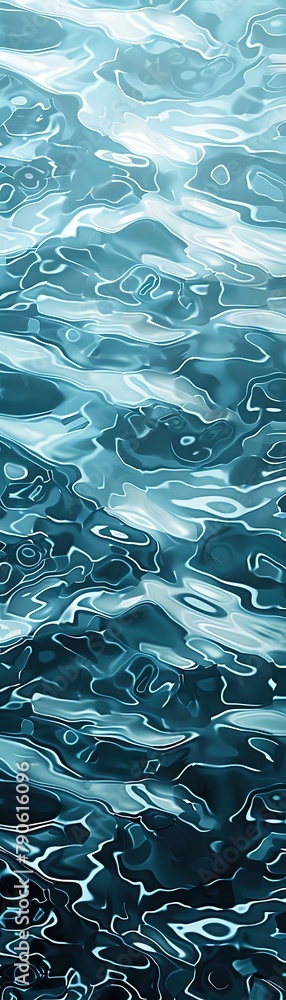 AquaSilhouette, Understated water motifs in a minimal design, blending ...